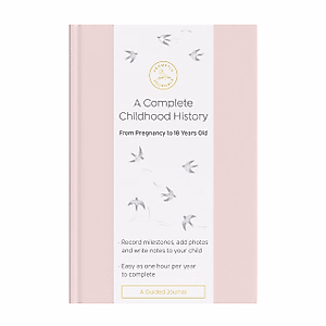 Promptly Journals, A Complete Childhood History: From Pregnancy to 18 Years Old (Powdered Lilac, Purple, Leatherette) | Baby Book and Pregnancy Journal | Baby Memory Book