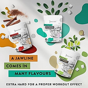 JAWLINER Fitness Chewing Gum (2 months pack) Jawline Sugar Free Mint Gum - - Jawline Exerciser For Mewing And Shapen The Jaw - 15x Harder Than Regular Gum