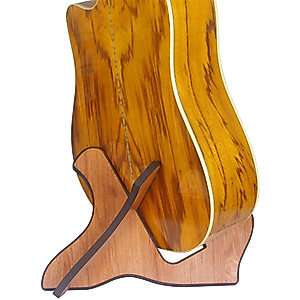 Miwayer Guitar Stand Wood Thickened Universal, with 0.12 Inch Soft Leather Ddge, Safe Non-Slip Portable Stringed Wooden Guitar Rack, Used for Acoustic, Classical, Electric Guitar, Bass
