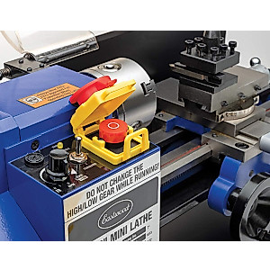 Eastwood Benchtop Metal Lathe 7 inch x 12 inch | Mini Metal Lathe Variable Speed 0-2500 RPM, Mini Lathe with 3-jaw Chuck | Benchtop Metal Lathe, Drilling Machine for Various Types of Metal Turning