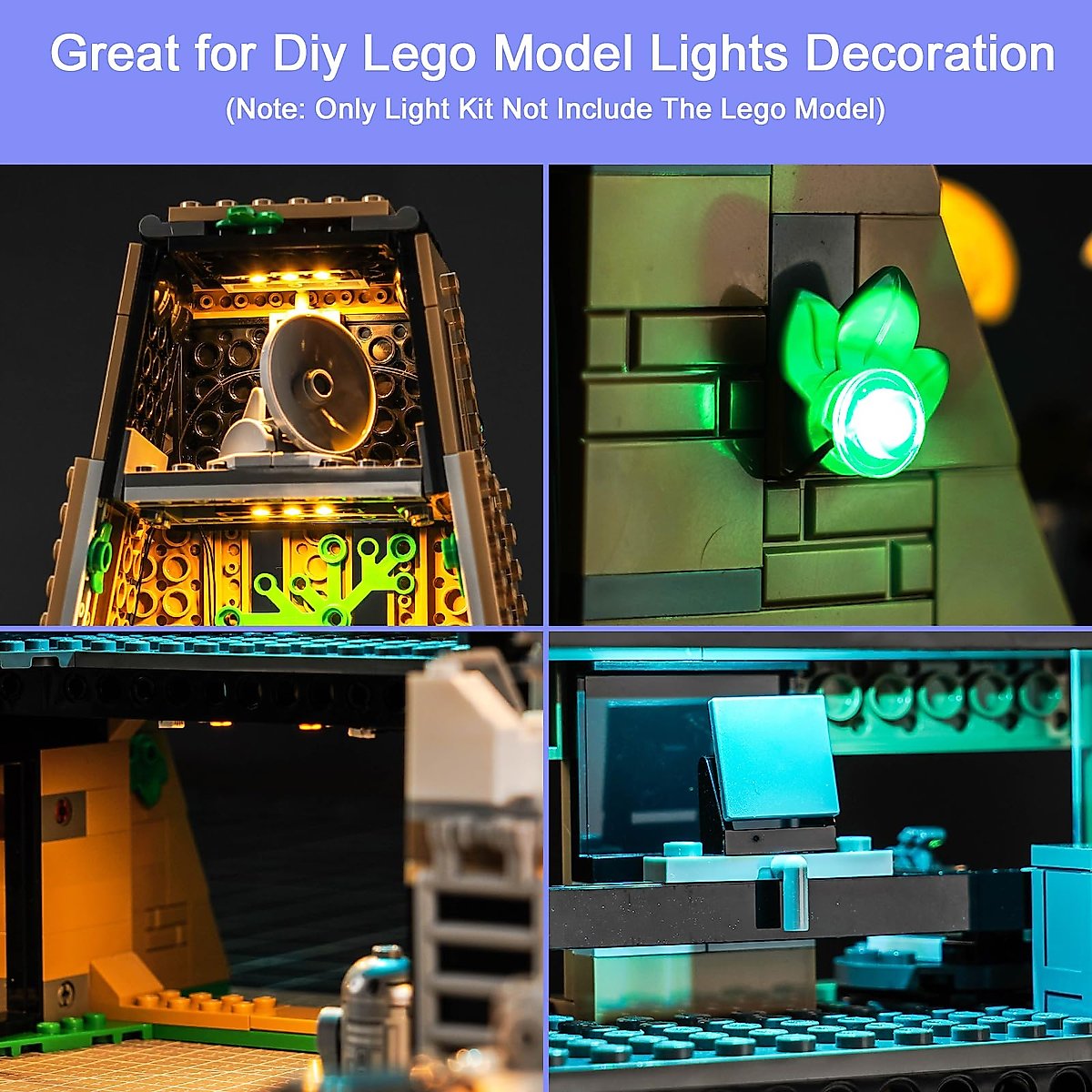 Hilighting Upgraded Led Light Kit for Lego A New Hope Yavin 4 Rebel Base Building Set, Remote Control Compatible with Lego 75365 Model for Adults, Fun Gift for Lovers (Model Not Included)