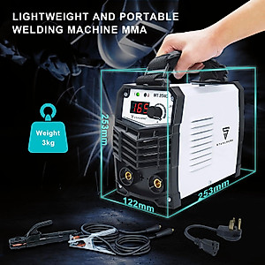 S STAHLWERK Welder ARC 165A Inverter MMA Welding Machine Kit 110/220V IGBT Digital Display Hot Start Portable with Welding Gloves, fits 2.5mm Welding Rods