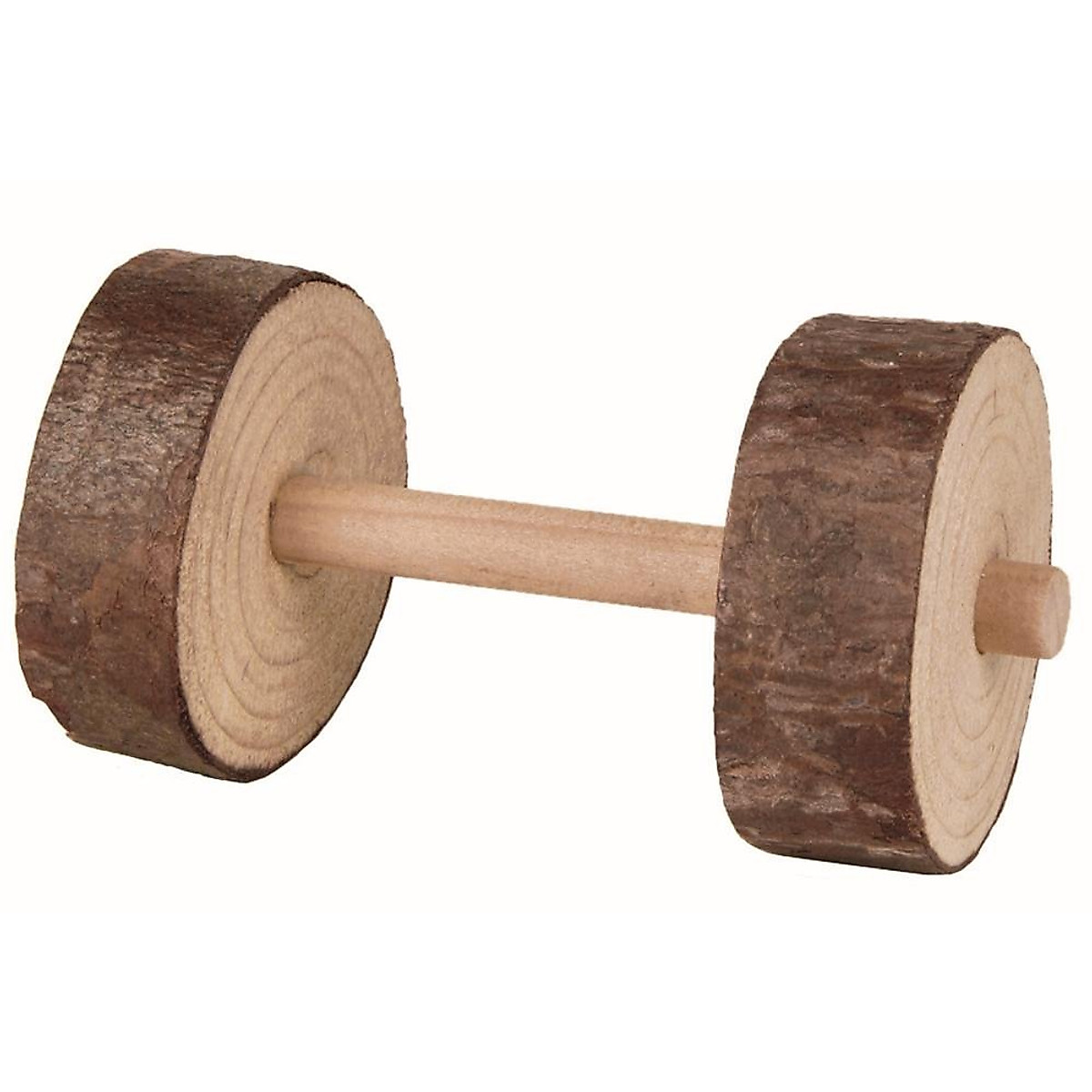 Trixie 2 X Wooden Dumbell Chew Toys by, 9Cm X 4.5Cm Each. for Rabbit Guinea Pigs Ferret Rat