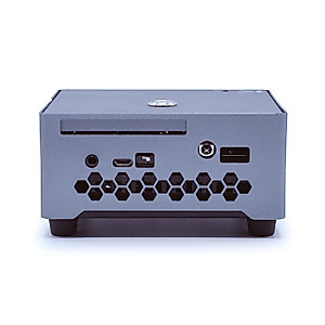 KKSB Odroid N2+ Case | Grey Aluminum Odroid N2+ Enclosure with 80mm Fan | 12mm Momentary Pushbutton Included