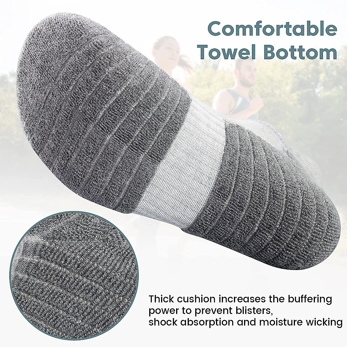 TANSTC Low Cut Breathable Athletic Socks Ankle Socks (6 Pairs