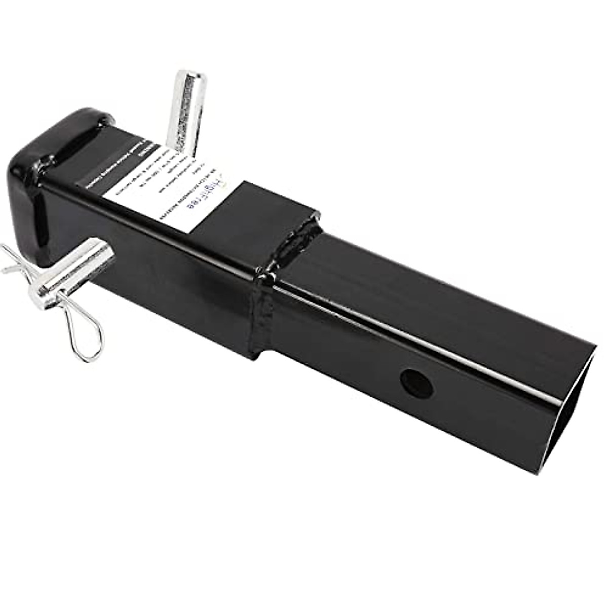 HighFree Trailer Hitch Extender 2 inch, Tube Extension Receiver with Hitch Pin and Clips, 7 inch Length for Bicycle Rack or Cargo Carriers