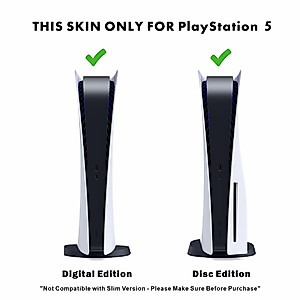 HK Studio Captain Shield Decal Sticker Skin Specific Cover for Both PS5 Disc Edition and Digital Edition - Waterproof, No Bubble, Including 2 Controller Skins and Console Skin