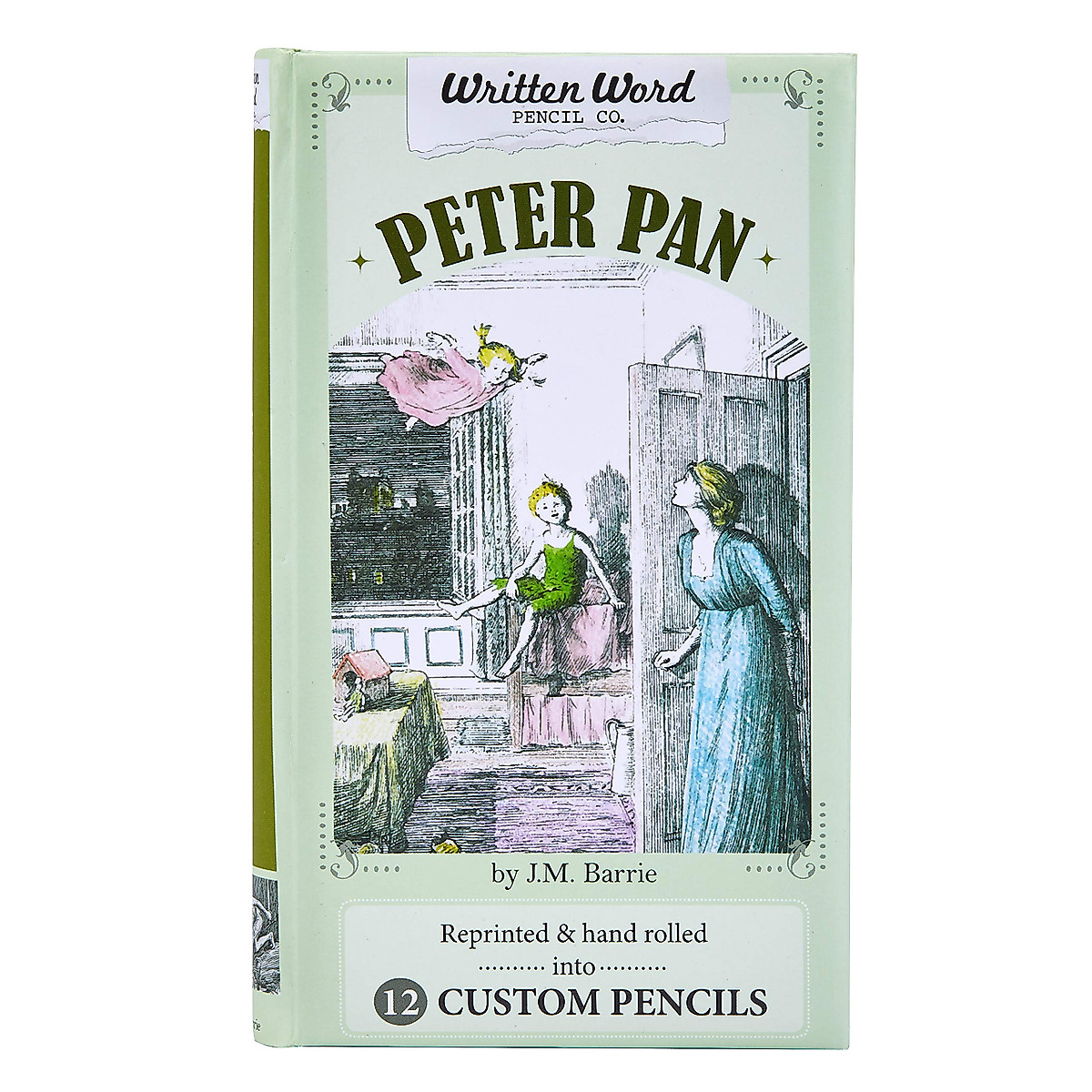 It's Academic Written Word Pencil Co. Classic Story Pencils with Decorative Box, 12 Pack, Peter Pan