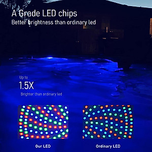 LED Pool Light Bulb for Inground Pool 120V 40W with Remote Control Color Memory Replacement for Pentair Hayward Pool Lights