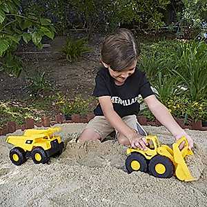 CAT Construction Toys, 2 Pack 7" Mini Crew Toy Trucks with Articulated Parts, Fun and Durable for Indoor/Outdoor Use, Ages 2+