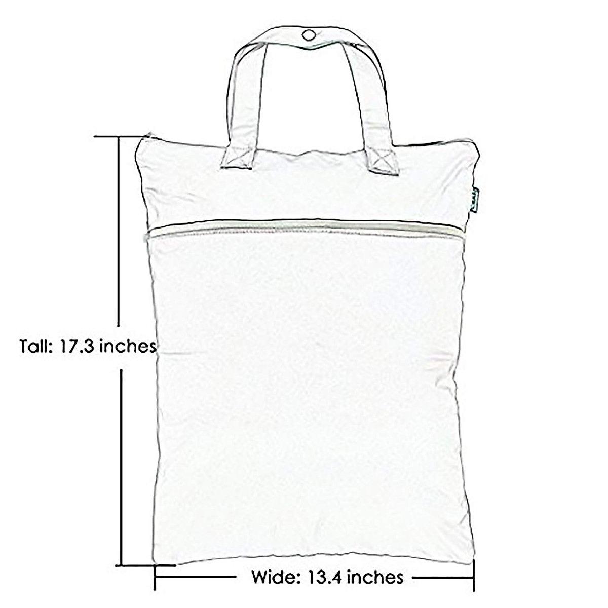 Teamoy Travel Hanging Wet Dry Bag Organizer (17.3 x 13.4 inches) with Two Compartments for Cloth Diaper, Laundry, Swimsuits and More, Easy to Hang Everywhere(M, Gray Arrow)