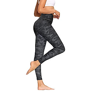Eyeneen High Waisted Leggings for Women - Full Length Soft Tummy Control Stretchy Yoga Pants Workout Black Reg & Plus Size