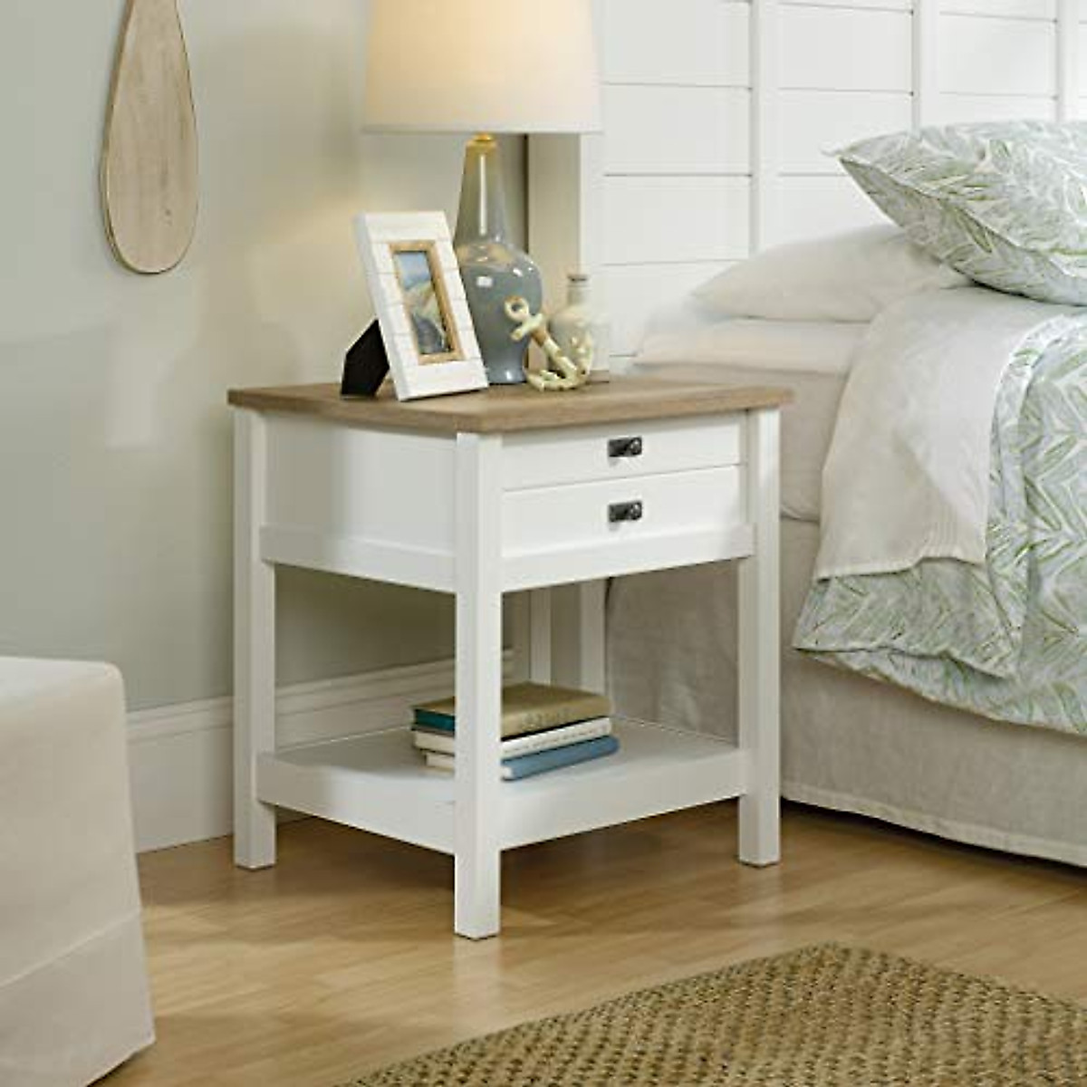 Sauder Cottage Road Night Stand, Soft White Finish