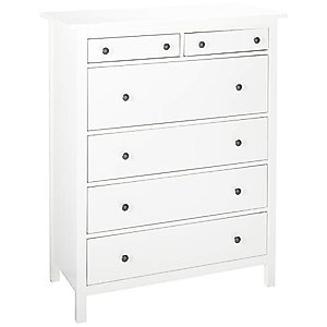 ikeaa IKEA HEMNES 6-Drawer Chest, White Stain ,