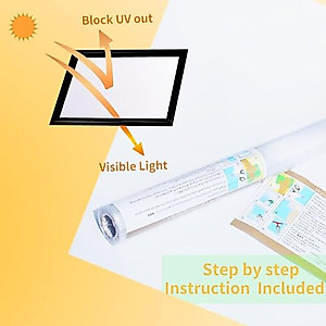 WPT 3D Semi-Privacy Window Film Self-Adhesive 2 Pack Frosted Semi Privacy Static Cling Home Bedroom Bathroom Glass (35.4X 78.7 inches)