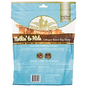 Fieldcrest Farms Nothin to Hide Flip Chips Chews for Dogs - All Natural Rawhide Alternative Treats for Dogs, Chicken, Beef or Peanut Butter Flavor Snack for All Breed Dogs (Beef, 8.5 Oz)