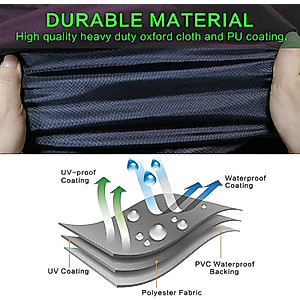 SHHOKR Lawn Mower Cover -Riding Mower Cover Heavy Duty 420D Polyester Oxford, Waterproof, UV Resistant, Universal Size Tractor Cover Fits Decks up to 54’’ with Storage Bag