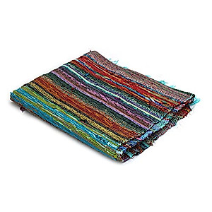 Handmade Braided Chindi Rug, Rag Rug, Area Rug, Carpet Rug, 3x5 Foot, 4x6 Foot, 5x7 Foot, Multi Color Rug (3x5 Ft (36x60 Inch))