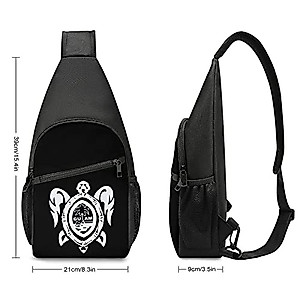 Guam Seal Turtle Crossbody Shoulder Bag Sling Backpack Travel Hiking Daypack Casual Chest Pack For Women Man One Size