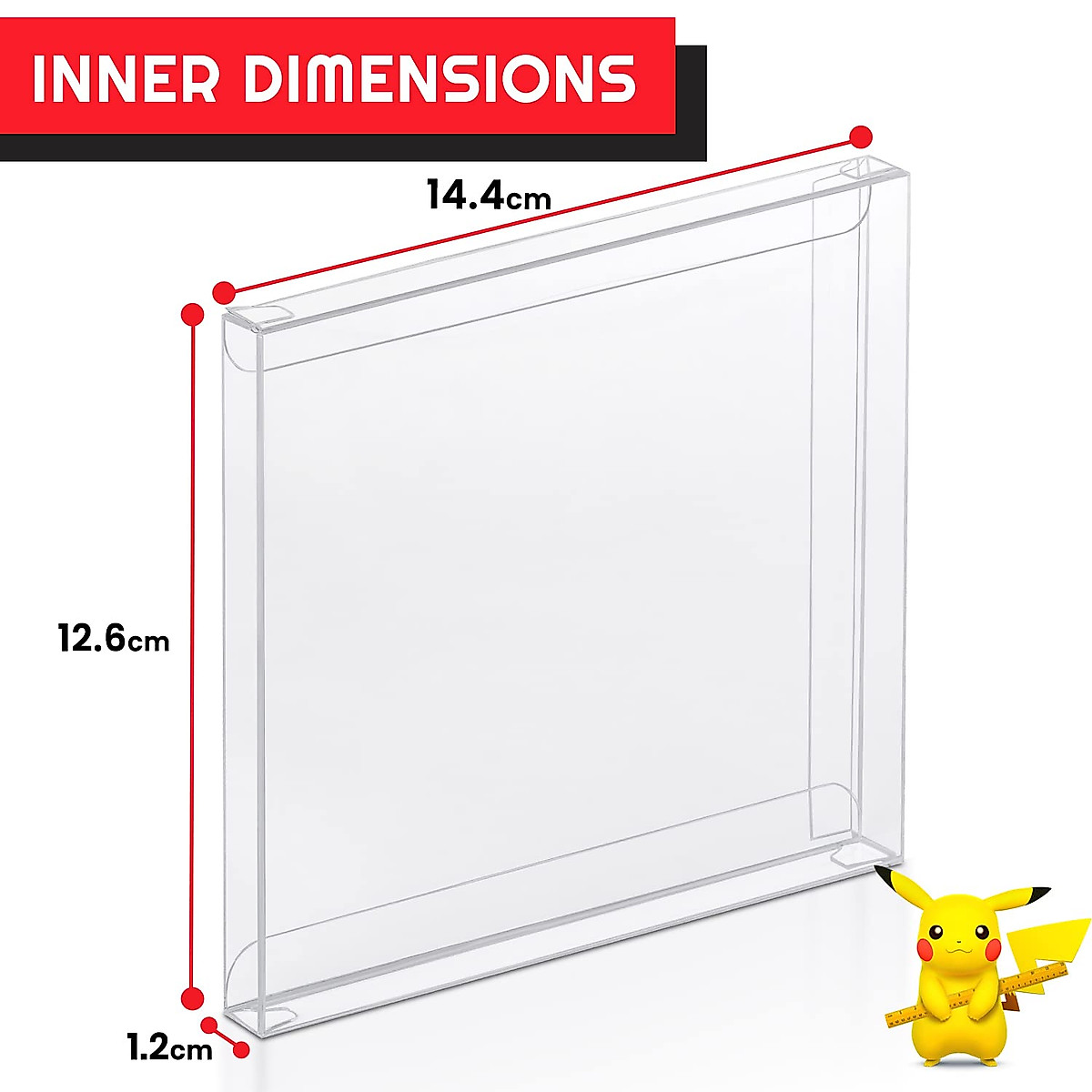 Game Box Protector Compatible with CD Jewel Games, PS1 Games Clear Case - 0.35MM Bulk retail bags Game Storage Case - Retro gaming console partner for retro game system collection (pack of 25)