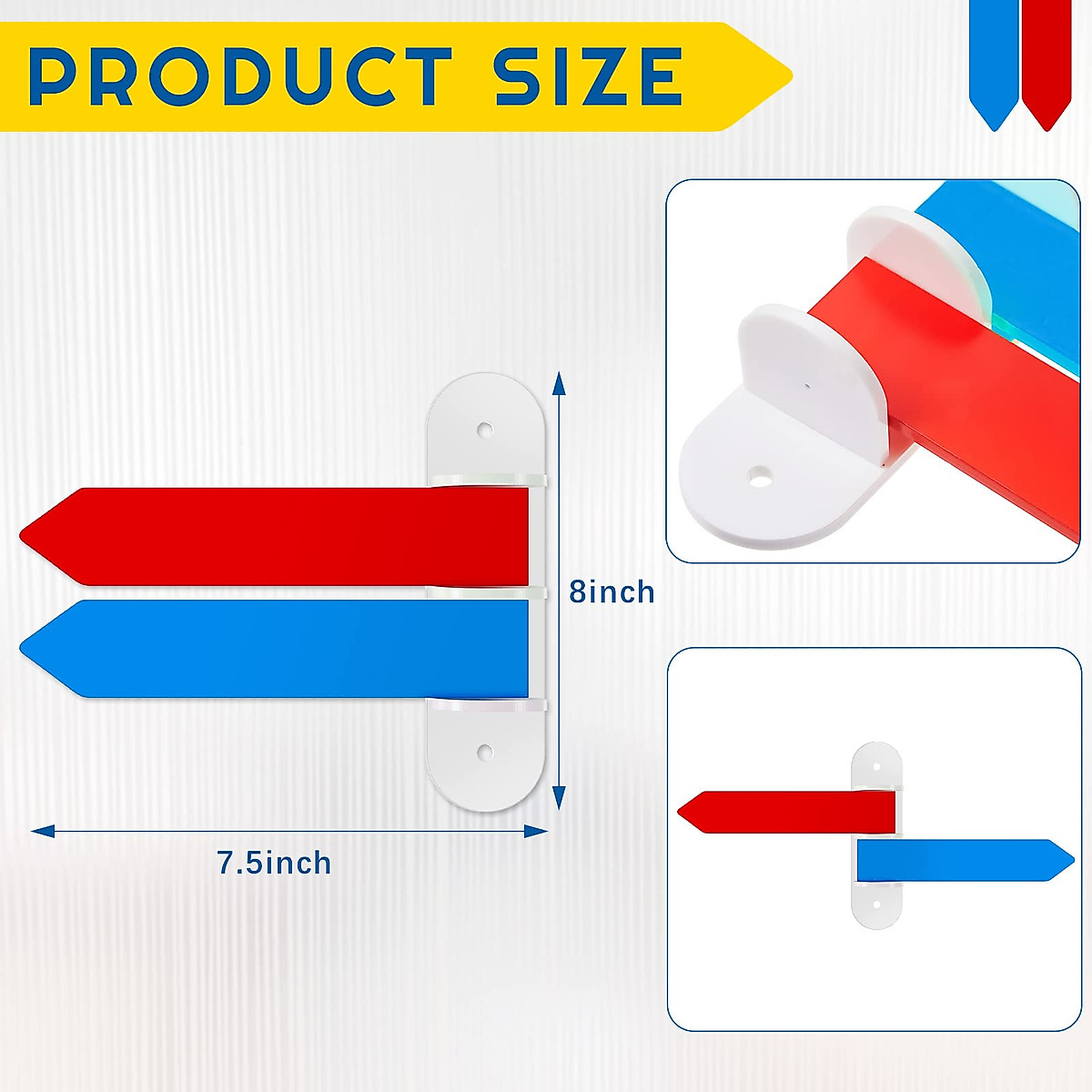 Preboun 4 Pack Exam Room Flags 7 Inch Long Medical Door Flags Primary Colors Exam Room Medical Room Status Flags for Doctors Offices Hospitals and Clinics Supplies (2 Flags)