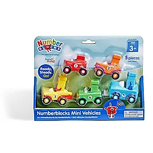 hand2mind Numberblocks Mini Vehicles, Race Car Toys, Toy Vehicle Playsets, Play Figure Playsets, Small Figurines for Kids, Number Toys, Counting Toys, Math Toys for Kids 3-5, Birthday Gifts for Kids