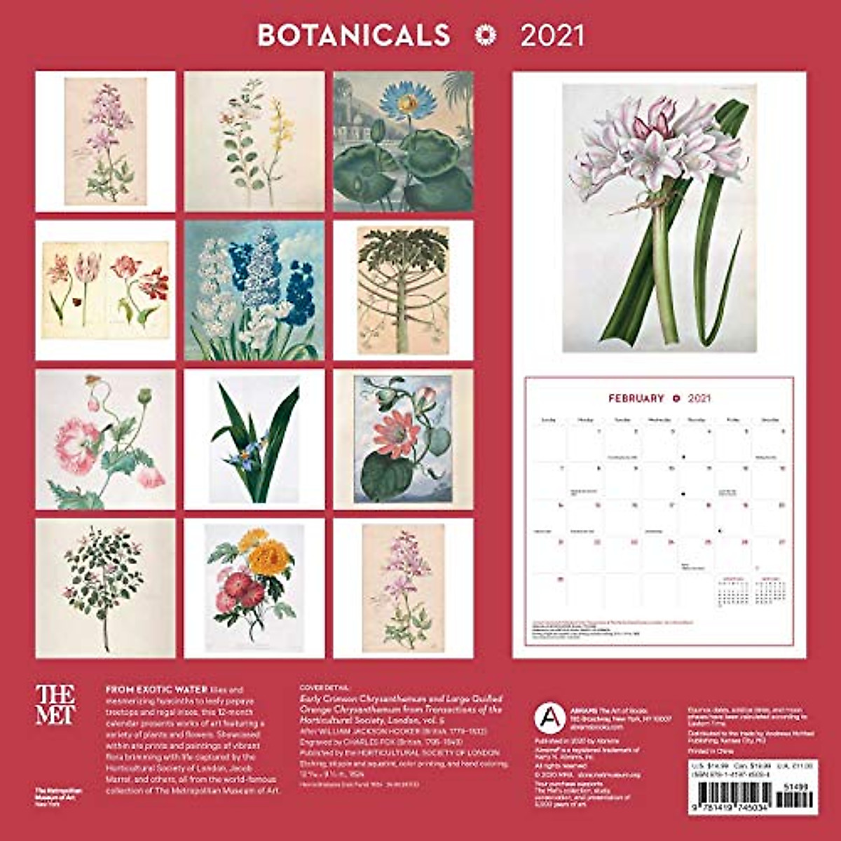 Botanicals 2021 Wall Calendar
