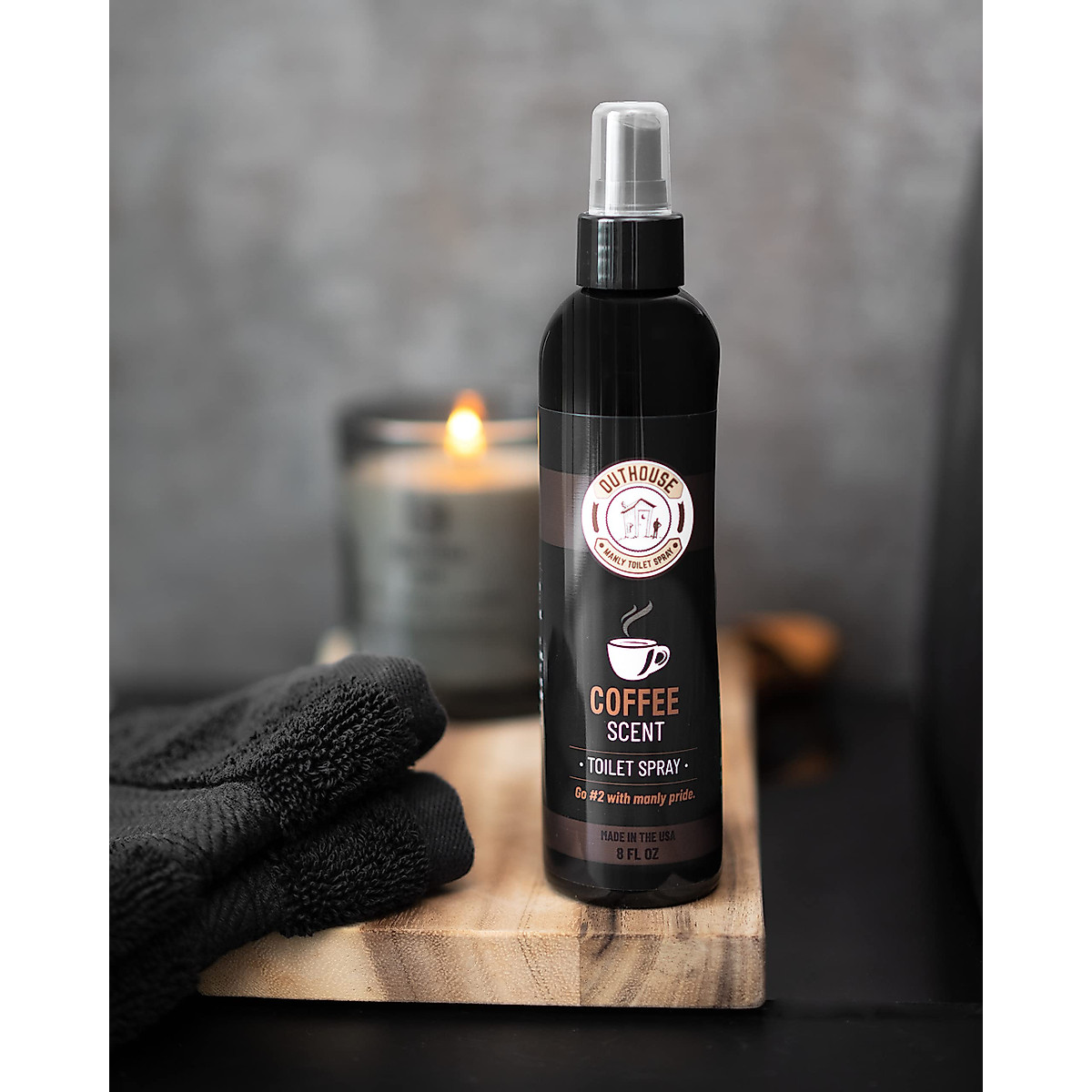 Men's Before You Go Toilet Spray - (Coffee) Outhouse Brand - 8oz - Made for Dudes Who Bomb Toilets