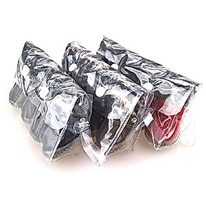 Hdwk&Hped Warm Dog Snow Boots Waterproof PU Small Dog Boots Anti-Slip Pet Shoes Paw Protector for Winter 2 Styles #1-#5 (Rhinestone Style - red, #1)