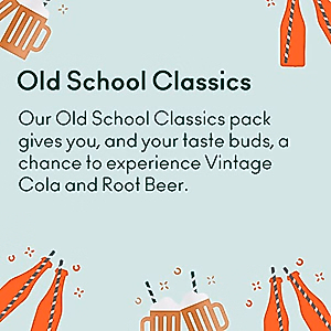 OLIPOP - Old School Classics, Vintage Cola & Root Beer, Classic Soda Variety Pack, Healthy Soda, Prebiotic Soft Drink, Aids Digestive Health, 9g of Plant Fiber, Low Calorie, Low Sugar (12 oz, 12-Pack)