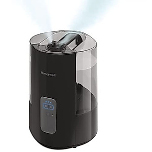 Honeywell Dual Comfort Cool + Warm Mist humidifier. Humidifier for Bedroom, Office, Living Room and Home. Provides Temporary Relief from Dry air discomforts - Black, HWC775B