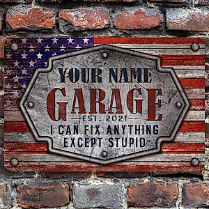 Garage Sign | Personalized | Vintage American Theme