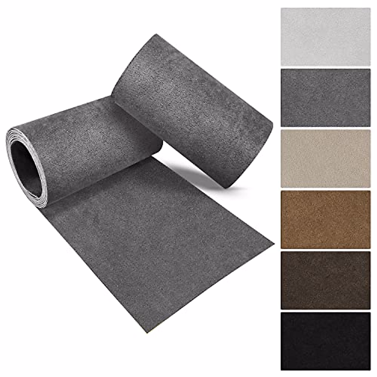 Azobur Velvet Rectangular Repair Patch, Self-Adhesive Flannel Fabric Patch, Multi Colors, Microfiber Patch，Can be Used to Patch Sofas, Car Seats, Handbags, Jacket Holes and Tears (Gray)