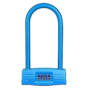 MGUOTP Heavy Duty Anti-Theft Bicycles U Lock Bike Combination Lock Combo Gate Lock for Bicycle Motorcycle Password Lock Padlock, Red (Color : Blue)