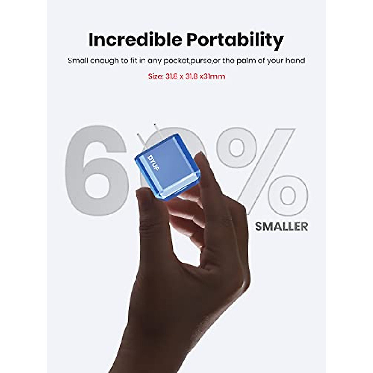 DYUF Ipad Pro Charger,20W USB C Fast Charger with 60W Ipad Charger Cord, Compatible with Samsung/iPad, Fast Charging and Data Transfer