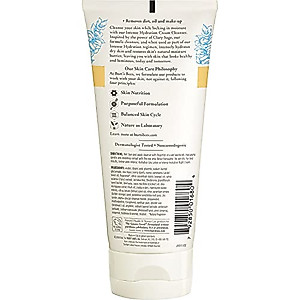 Burt's Bees Intense Hydration Cream Cleanser, Moisturizing Face Wash with Clary Sage, 6 Oz (Package May Vary)