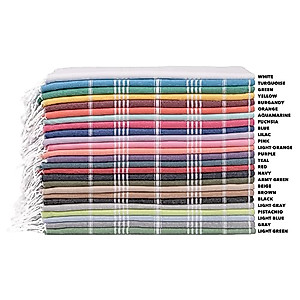 HAVLULAND Turkish Beach Towels Oversized 71x39 Turkish Bath Towel 100% Cotton Quick Dry Sand Free Beach Towel Turkish Towels Extra Large Beach Towels Travel Pool Yoga Camping Blanket (12, Multi)