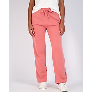 Real Essentials Womens Fleece Open Women Sweatpant Bottom Sweatpants Running Pant Baggy Wide Leg Jogging Sweats Bottoms Teen Lounge Active Ladies Warm Pants Casual Athletic Sweat, Set 7, L, Pack of 3