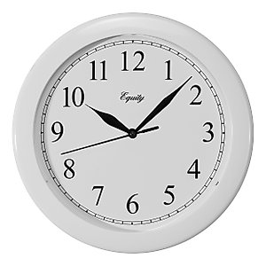 Equity by La Crosse White 10" Basics Quartz Analog Wall Clock