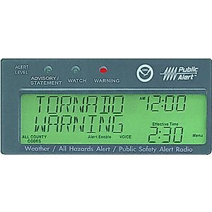 Unique 200 Hours Back-up Battery Life Time (Standby), 16 Siren Volume, EOM Detection, Display Event Message and Effective Time at a Glance, Reecom R-1630C Same Weather Alert Radio (Light Grey)
