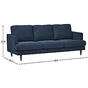 Amazon Brand – Rivet Goodwin Modern Sofa Couch, 88.6"W, Navy Blue