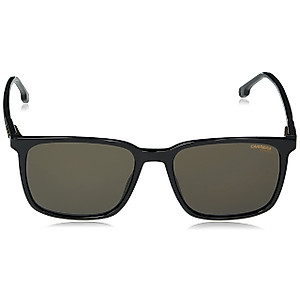 Carrera Men's 259/S Rectangular Sunglasses, Black/Brown, 55mm, 18mm