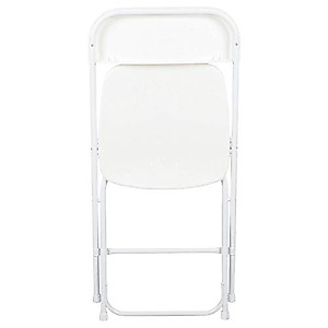 Flash Furniture Hercules™ Series Plastic Folding Chair - White - 2 Pack 650LB Weight Capacity Comfortable Event Chair-Lightweight Folding Chair