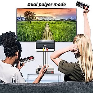 Classic Mini Retro Game Console with Built-in 620 Video Games and 2 Classic Wireless Controllers,AV Output Game System for Kids and Adults Ideal Gift.