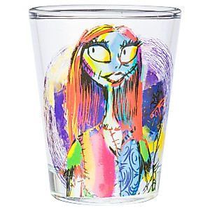 Silver Buffalo Disney Nightmare Before Christmas Splatter Characters 4pc Mini Glass Set, 1.5 Ounces