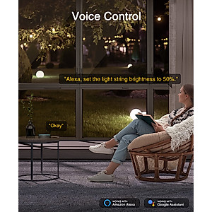 GHome Smart Outdoor Plug Dimmer, WiFi Outlet Timer Works with Alexa Google Assistant, IPX4 Weatherproof Plug-in Dimmer for Outdoor String Lights Decorations, No Hub Required, 2.4GHz WiFi Only