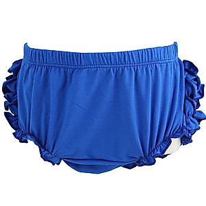 Wennikids Baby Girl's Cotton Shorts and Diaper Cover Bloomers X-Large Blue