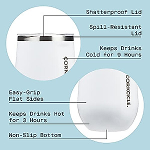 Corkcicle Insulated Bottle, Stainless steel, Gloss White, 35,5 cl