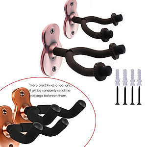 WOTLLA Guitar Wall Mount, Guitar Hanger Alloy Steel Guitar Wall Hangers for Acoustic Electric Guitar Banjo Bass Guitar, Gift for Guitar Players 2 Pcs