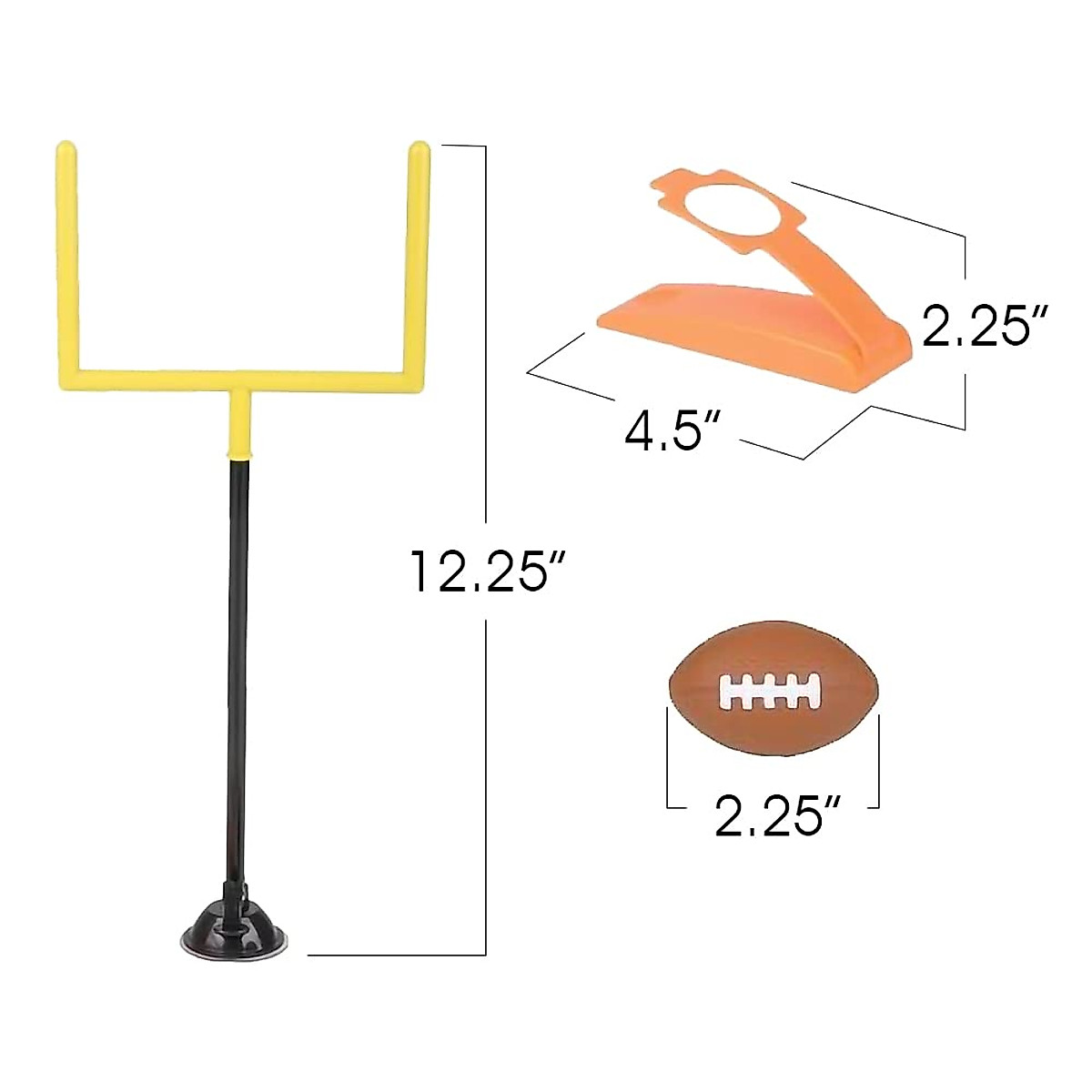 Gamie Desktop Football Game, Mini Table Top Sports Games with Post and Foam Football, Indoor Finger Board Games for Kids, Office Desk Toys, Sports Party Favors